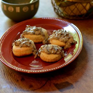 Biscuits with Mushroom Gravy - Feed Your Soul Too