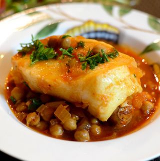 Spanish Sea Bass with Chickpeas - Feed Your Soul Too