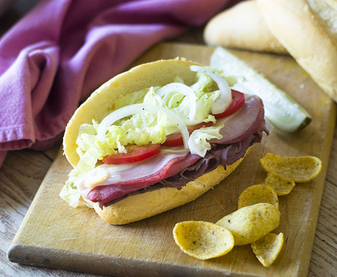 Italian Hoagie Sandwich - Feed Your Soul Too