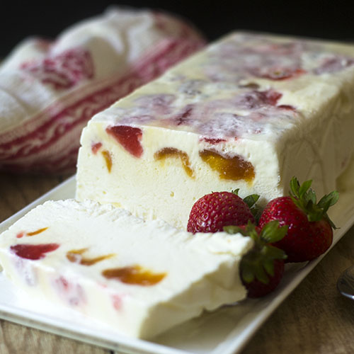 Apricot and Strawberry Semifreddo - Feed Your Soul Too