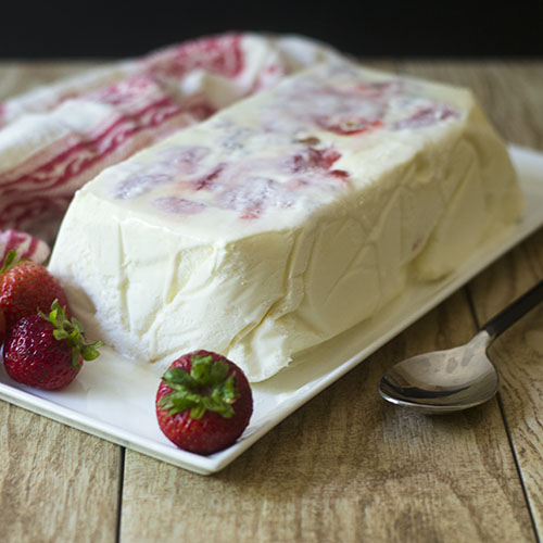 Apricot and Strawberry Semifreddo - Feed Your Soul Too