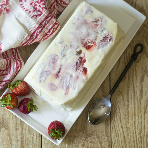 Apricot and Strawberry Semifreddo - Feed Your Soul Too