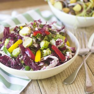 Brussels Sprouts Radicchio Agrodolce Vinaigrette - Feed Your Soul Too