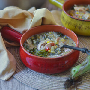 Smoked Chicken & Spinach Soup - Feed Your Soul Too